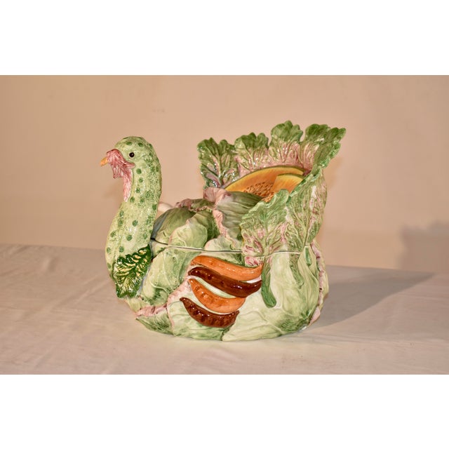 Vintage Vietri Turkey Soup Tureen and Ladle | Chairish