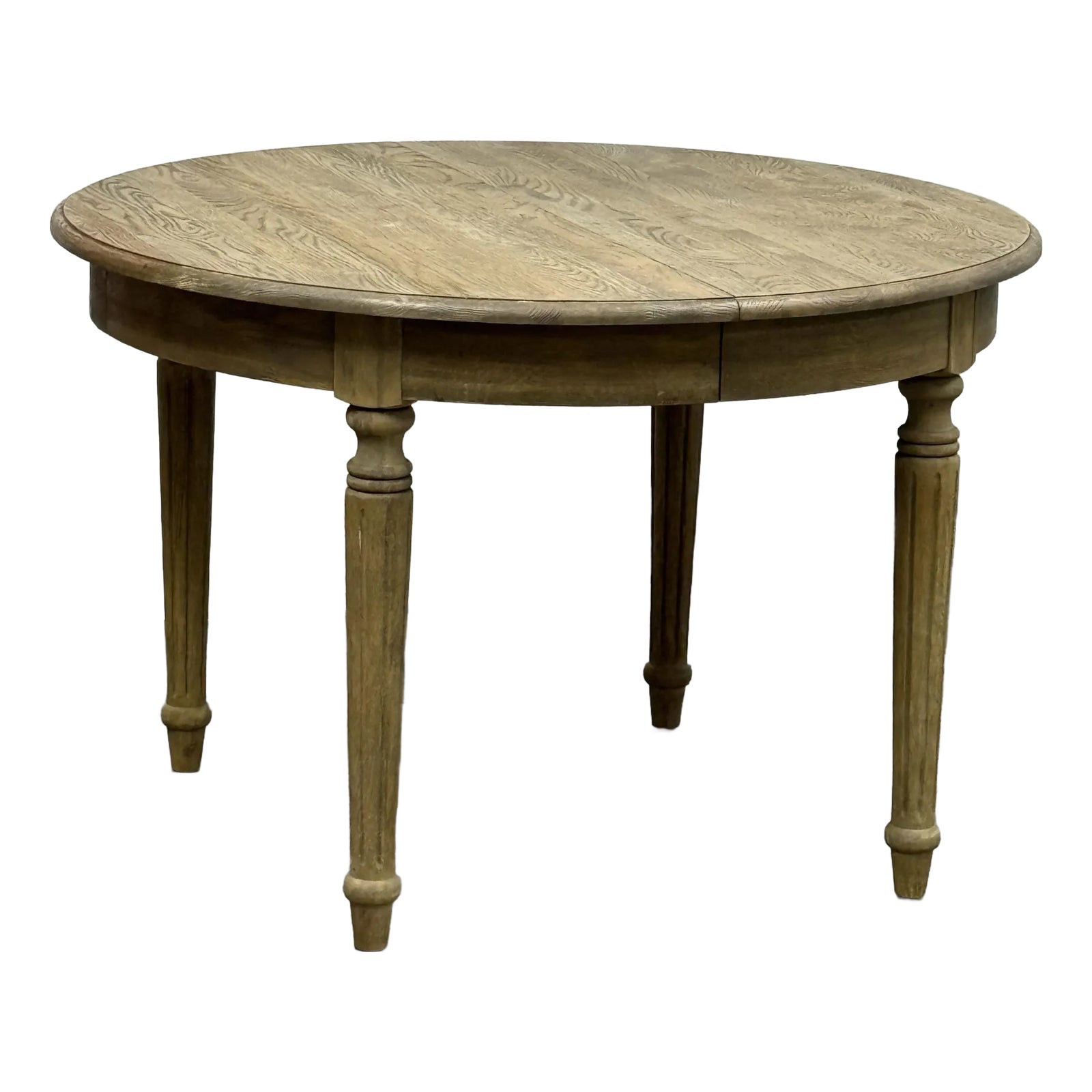 Restoration Hardware Fluted Leg Dining Extension Table | Chairish