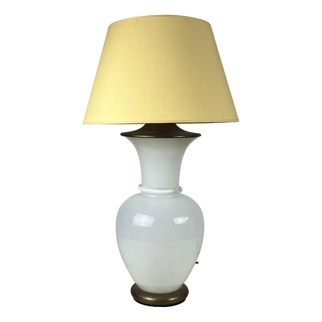 Murano and Otto Glass Table Lamp by F. Fabbian, Italy, 1970s | Chairish