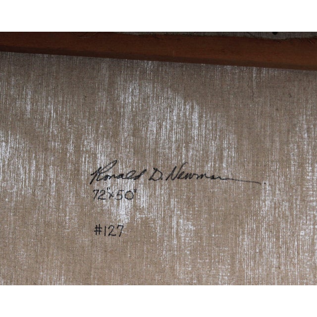 Ronald D. Newman Signed Oil on Canvas Abstract Painting | Chairish