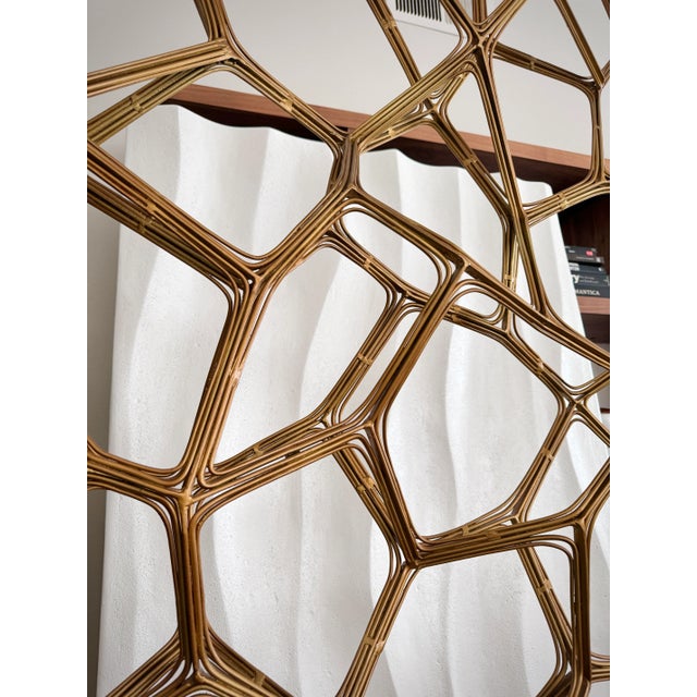 Geometric Sculptural Made Goods Efrain Honeycomb Room Divider in Aged ...