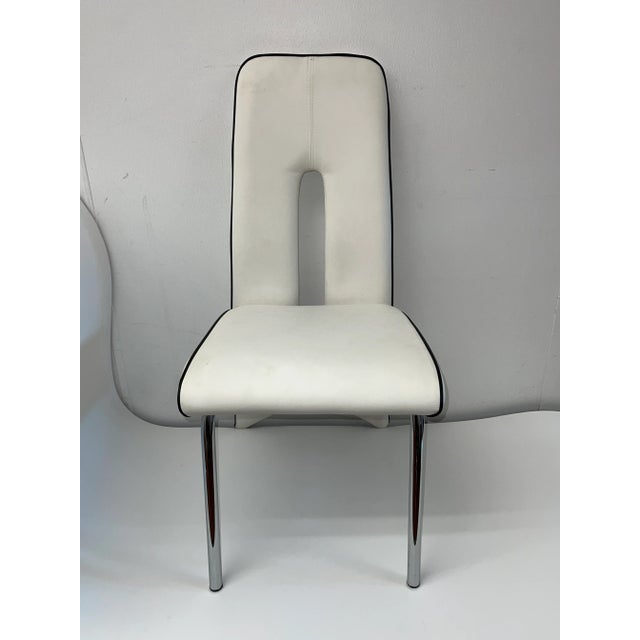 Modern White Leather Space Age Chairs - Pair of 2 | Chairish