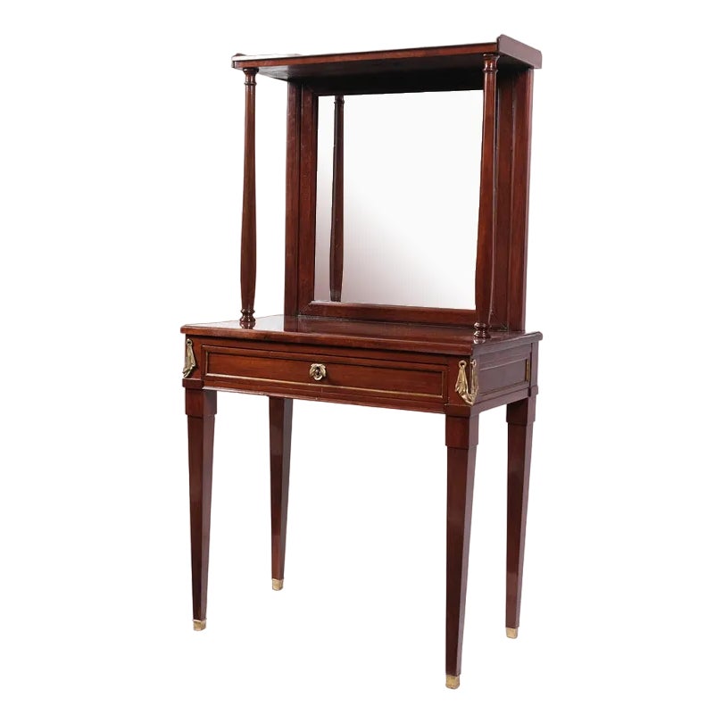 Dressing Table Vanity Table in Mahogany, Netherlands, 1830s | Chairish