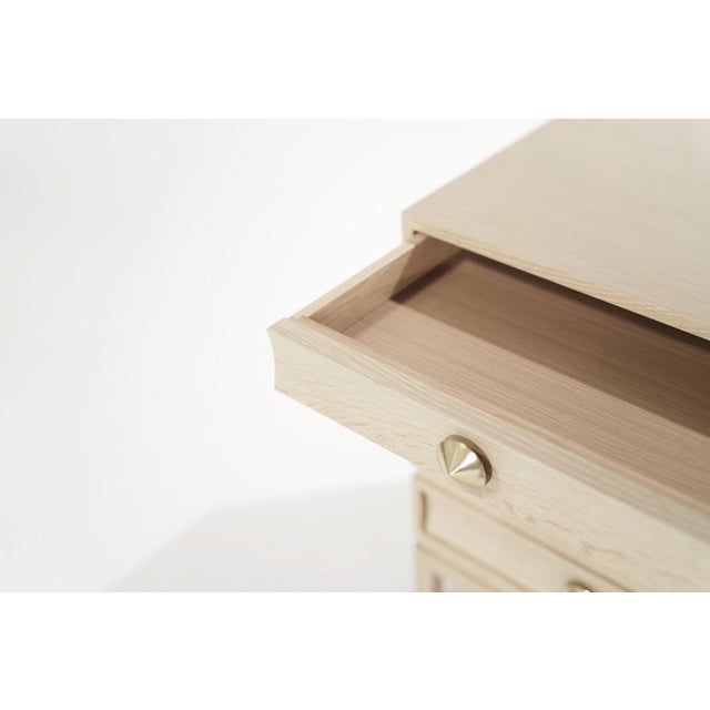 Stacked Bedside Tables in Limed Oak by Stamford Modern | Chairish