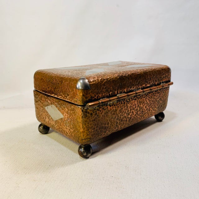 20th Century Folk Art Hand Crafted Mixed Metal Treasure Box | Chairish