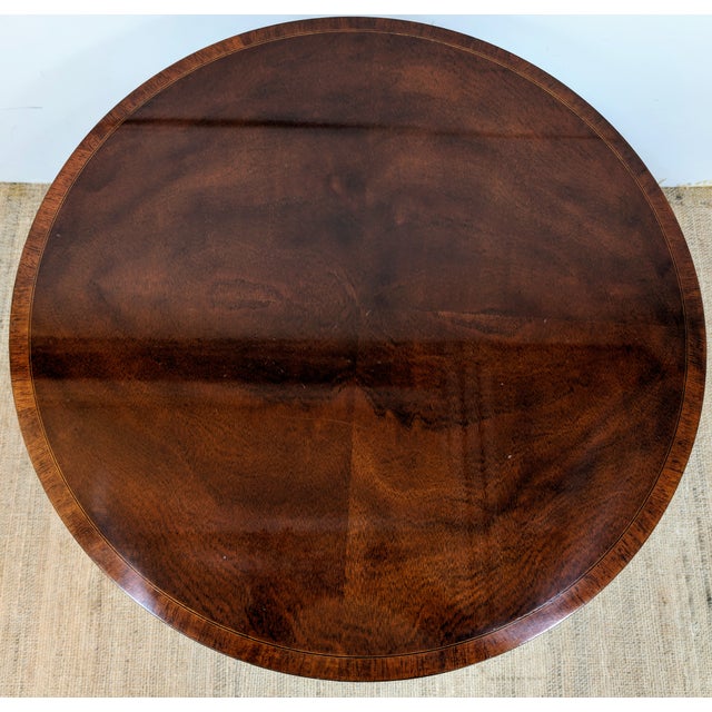 Late 20th Century Baker Furniture Round Mahogany Occasional Table ...