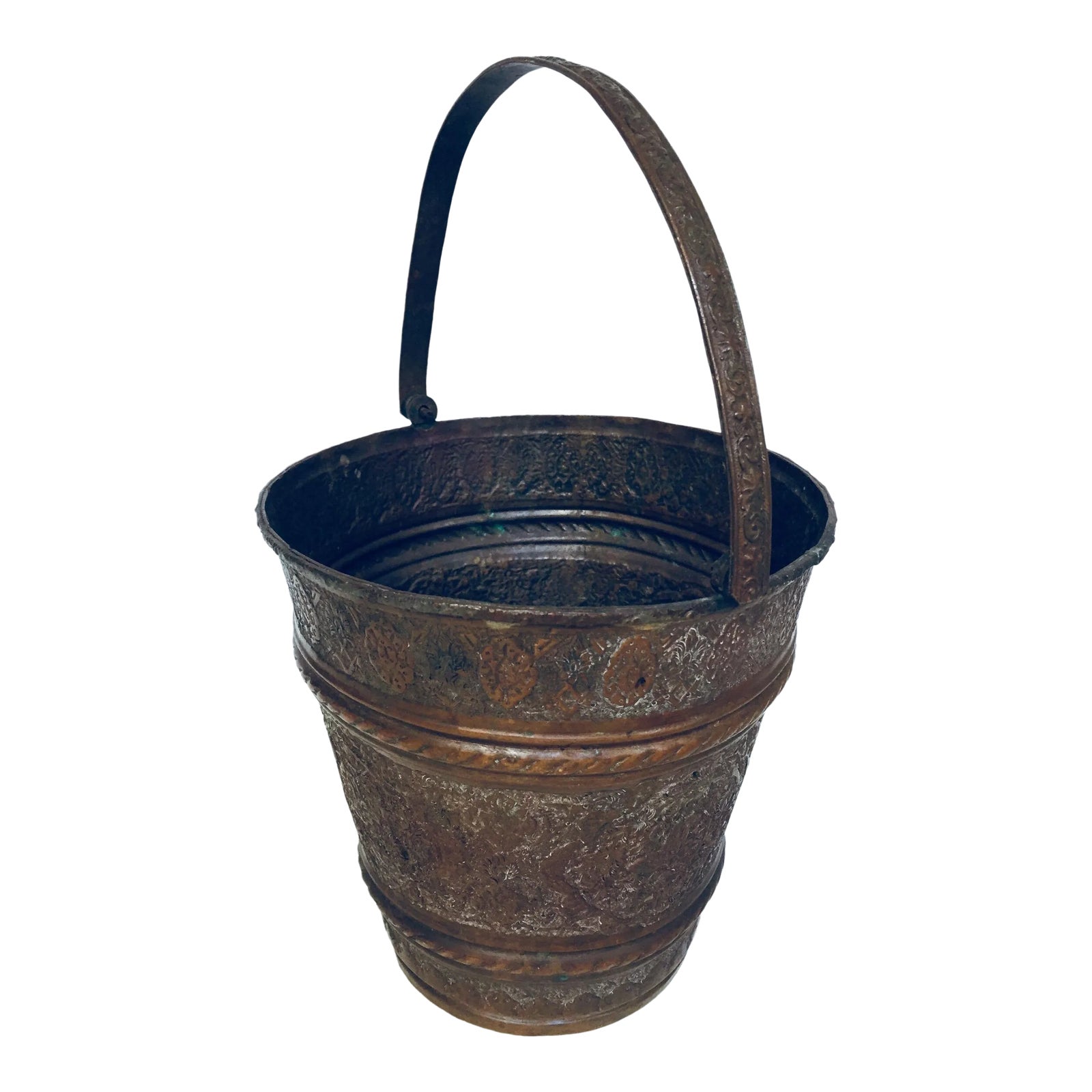 Moorish Metal Copper Vessel Hammam Water Bucket | Chairish