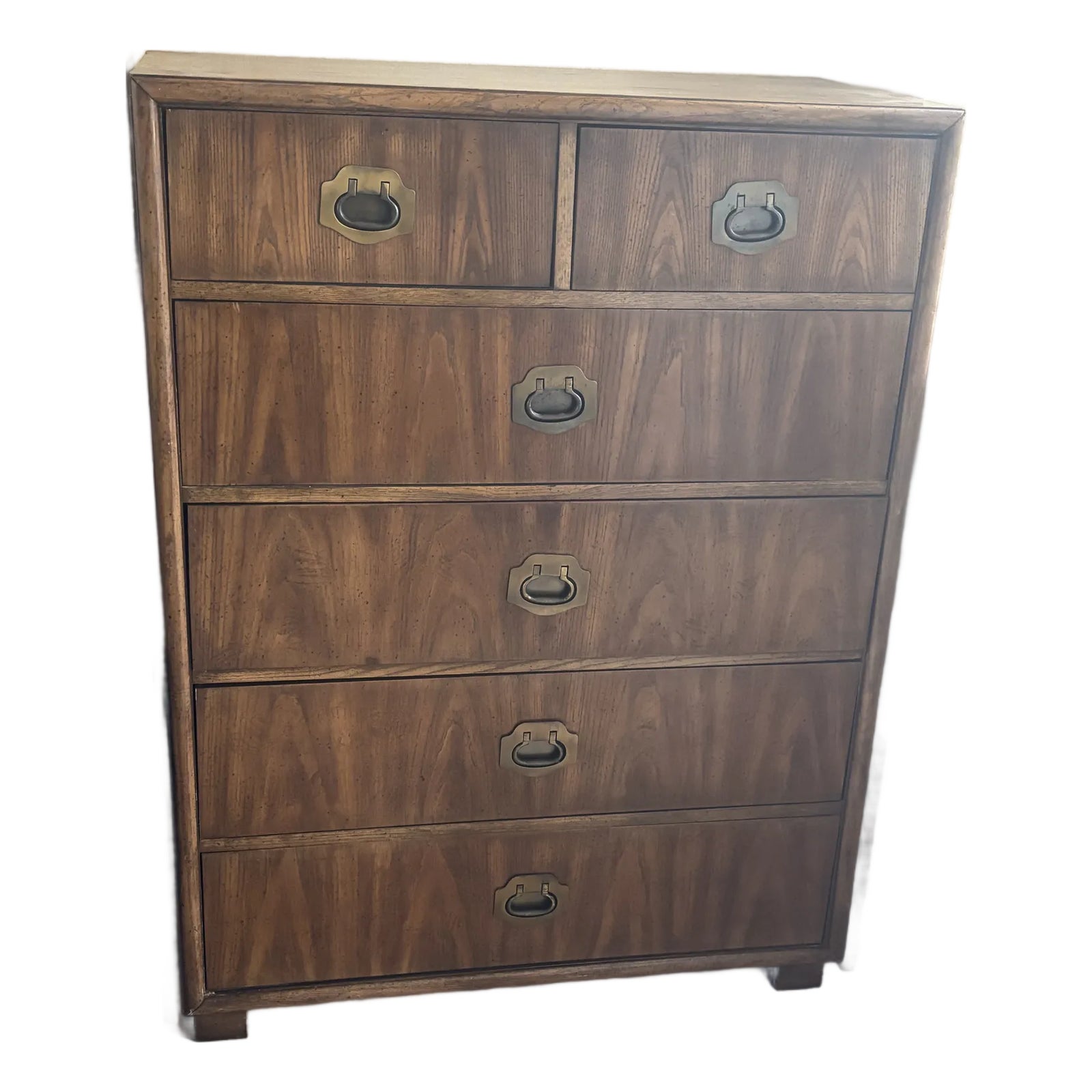 1960’s Dixie Chevron Tall Chest of Drawers | Chairish