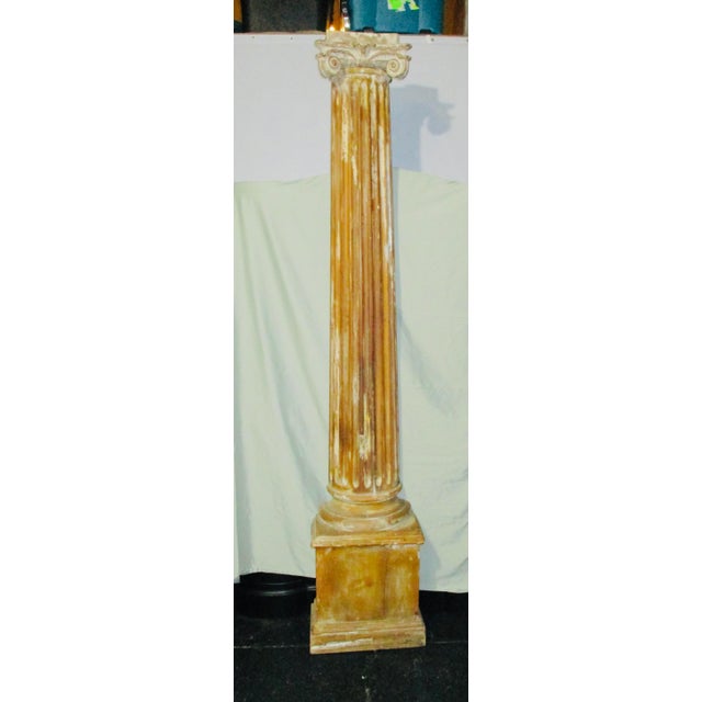 Architectural Half Column Wooden Vintage 60s' | Chairish
