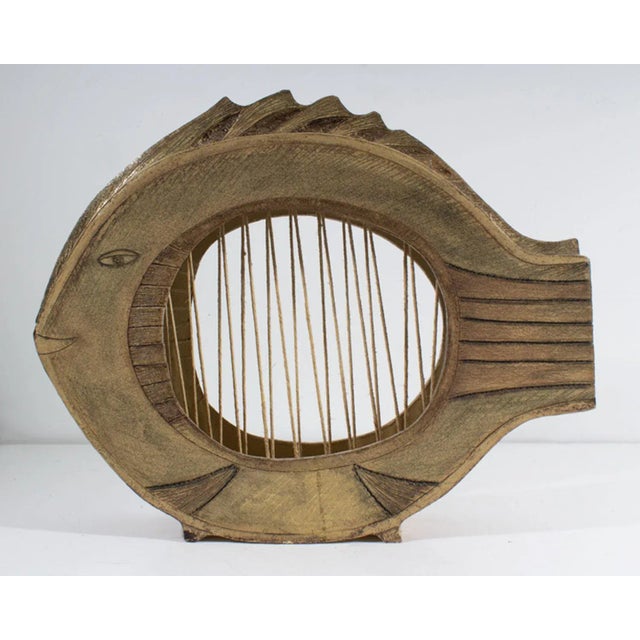 Inna Rogova Signed “Strings” Studio Pottery Stoneware Fish Sculpture ...