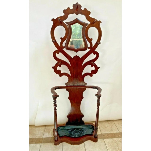 1920s Art Nouveau Style Hall Tree Umbrella Stand | Chairish