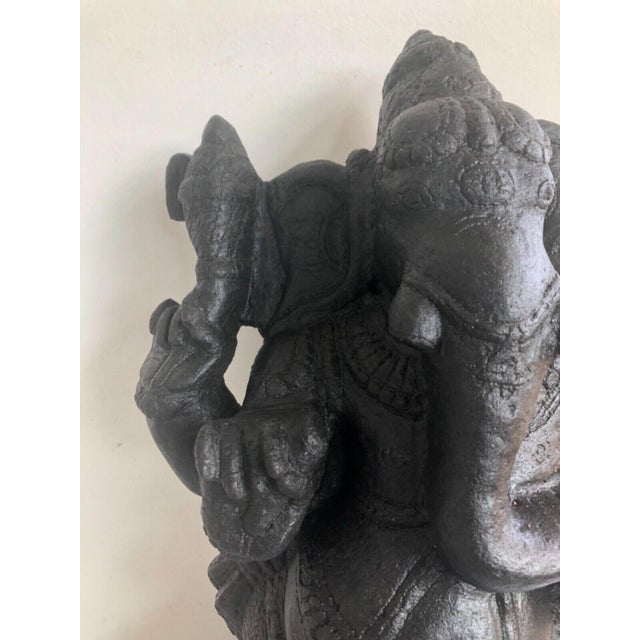 Early 20th Century Ganesh Statue in Granite Stone Hand Carved South ...