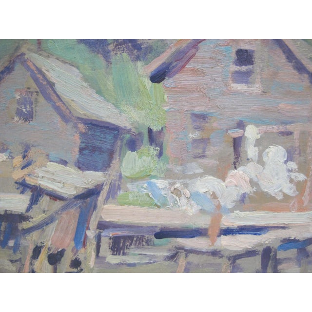 Alaskan Artist Jan Van Empel Signed Original Alaska Village Oil Painting | Chairish