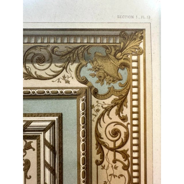 Antique French Rendering of Rococo Painted Boudoir Ceiling, Paris ...