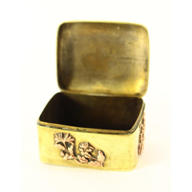 Antique Japanese Meiji Mixed Metal Snuff Box, Brass & Copper | Chairish