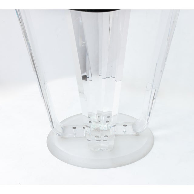 Modern Lucite Dining Table With Glass Top | Chairish