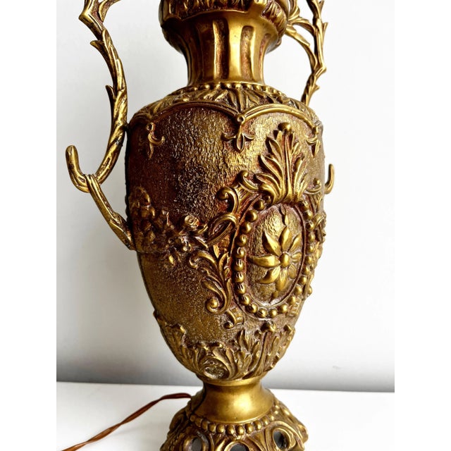1960s Renaissance Style Lamp in Antique Bronze | Chairish