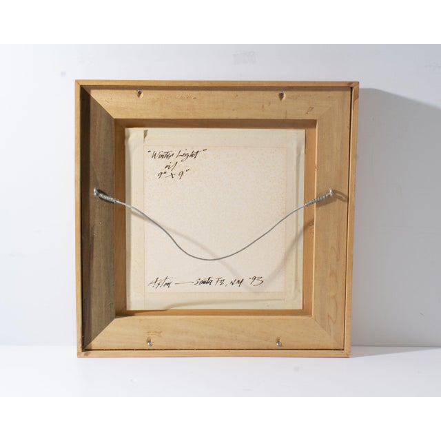 1993 Signed “Winter Light” Oil on Board Painting by Artist John Axton ...