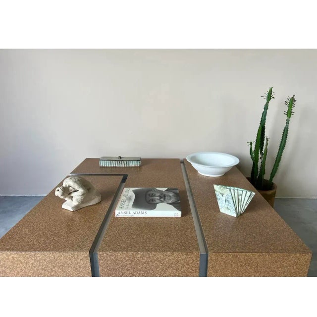 Postmodern Faux Tortoise Shell - Cork Laminate Finish Square Coffee ...