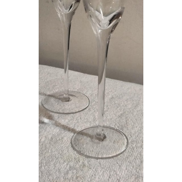 Late 20th Century, 3 Pieces, Mikasa Crystal Champagne Flutes Calla ...