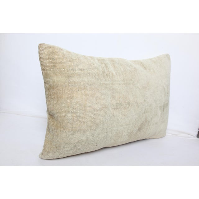 Turkish Tribal Kilim Pillow – Worn Beauty in Neutral Tones -16'' X 24 ...