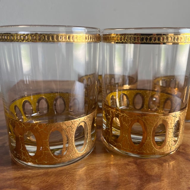 Mid Century Culver Antiqua Old Fashioned Rock Glasses- Set of 4 | Chairish