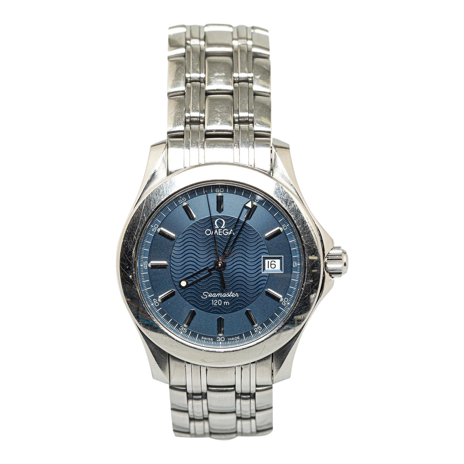 Omega Quartz Stainless Steel Seamaster 120M Watch | Chairish