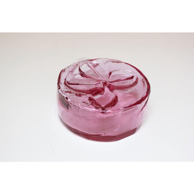 Vintage Blown Glass "Clover" Vase by Joel Myers for Blenko in Rosé ...