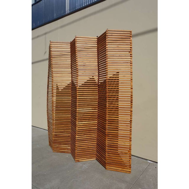 Pliable Wooden Slat Screen | Chairish