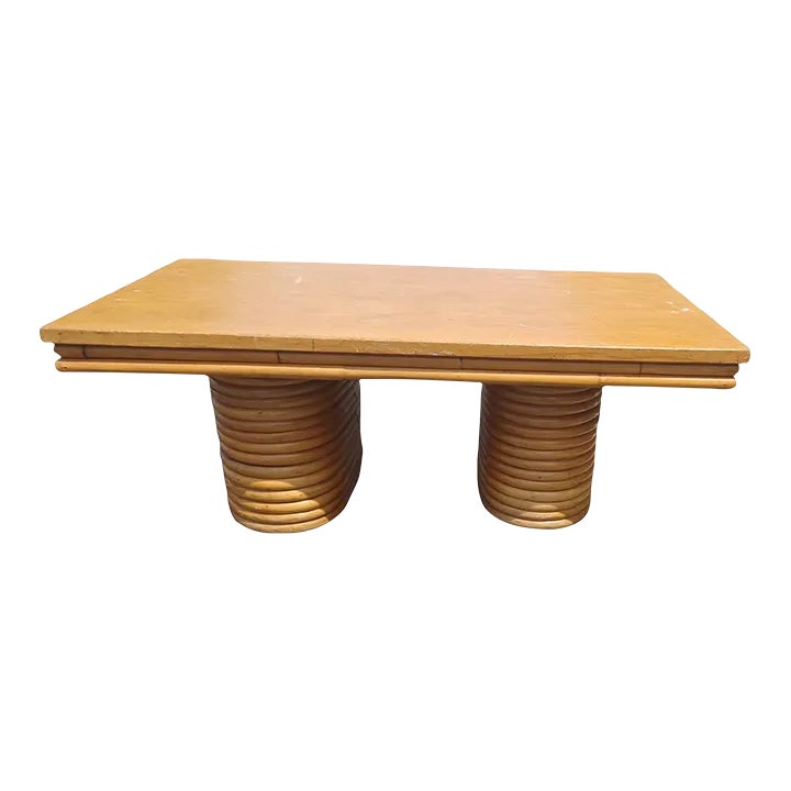Mid 20th Century Vintage Paul Frankel Style Wood and Bamboo Coffee ...
