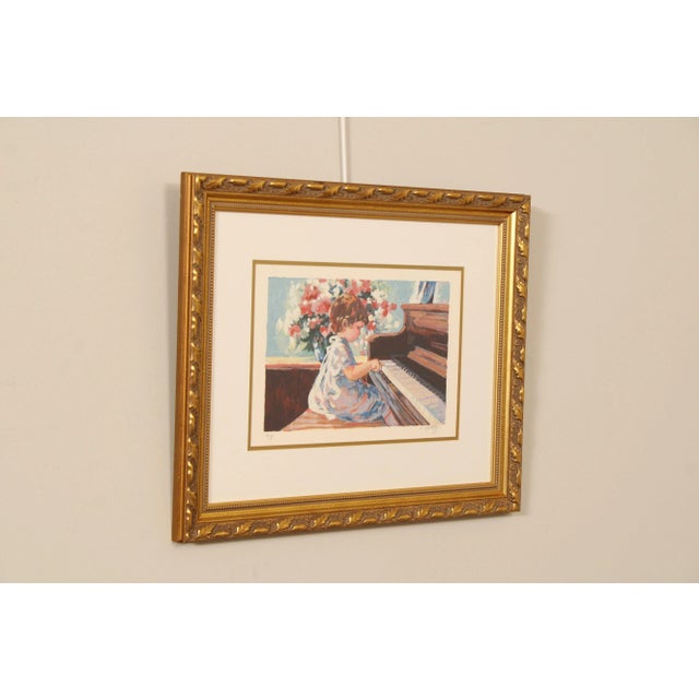 Corinne Hartley 'Piano Lessons' Artist Proof Serigraph | Chairish