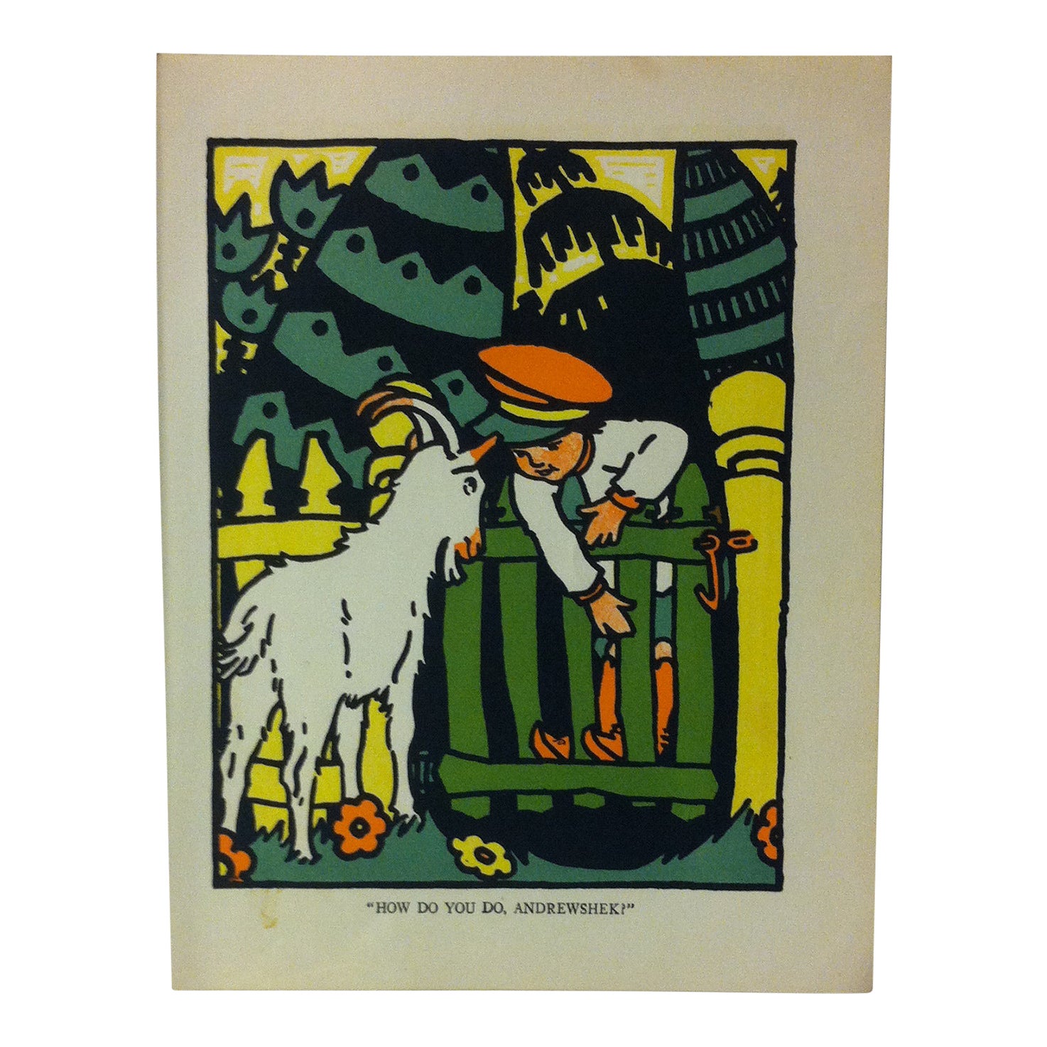 1924 "How Do You Do Andrew Shek" Print From the Poppy Seed Cakes | Chairish