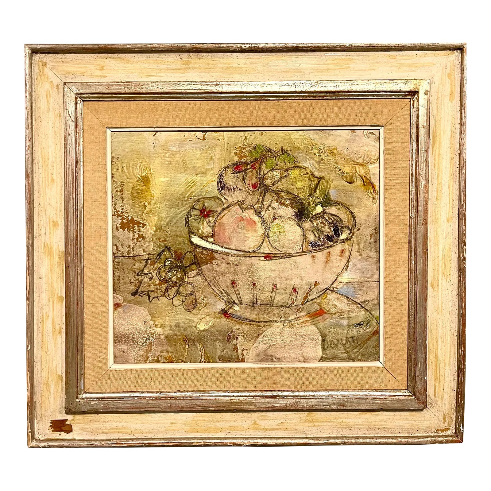 Lazzaro Donati, Italian Modernist Surrealist Bowl Of Fruit Still Life ...