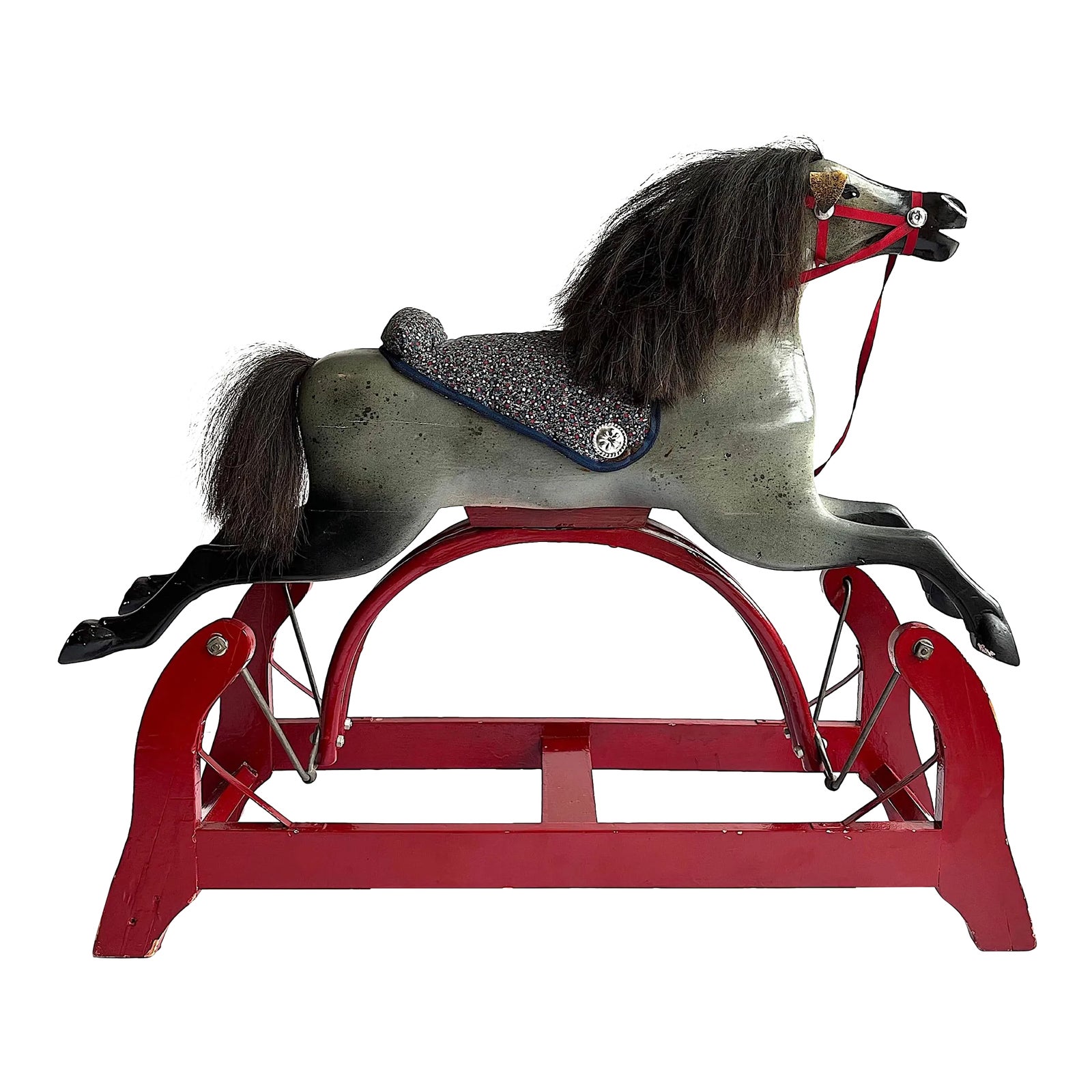 Antique Whitney Reed Rocking Glider Horse | Chairish