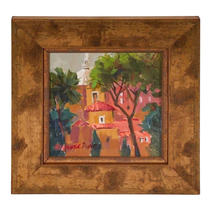 Marianne Dunn Roof Oil on Canvas Artwork | Chairish