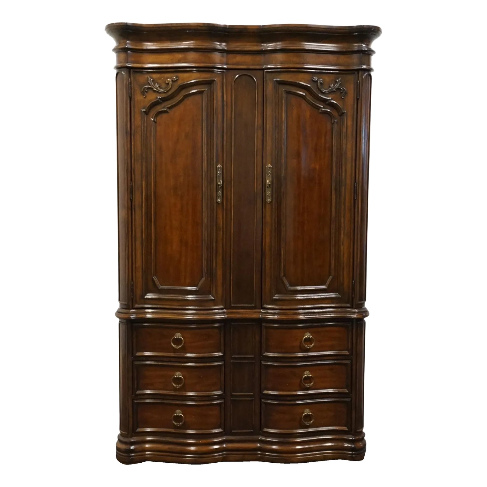 Bernhardt Furniture Knotty Cherry & Walnut Contemporary Italian Provincial 54" Media Armoire 388 ...