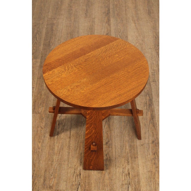 Stickley Mission Collection Oak Gus Tea Table | Chairish