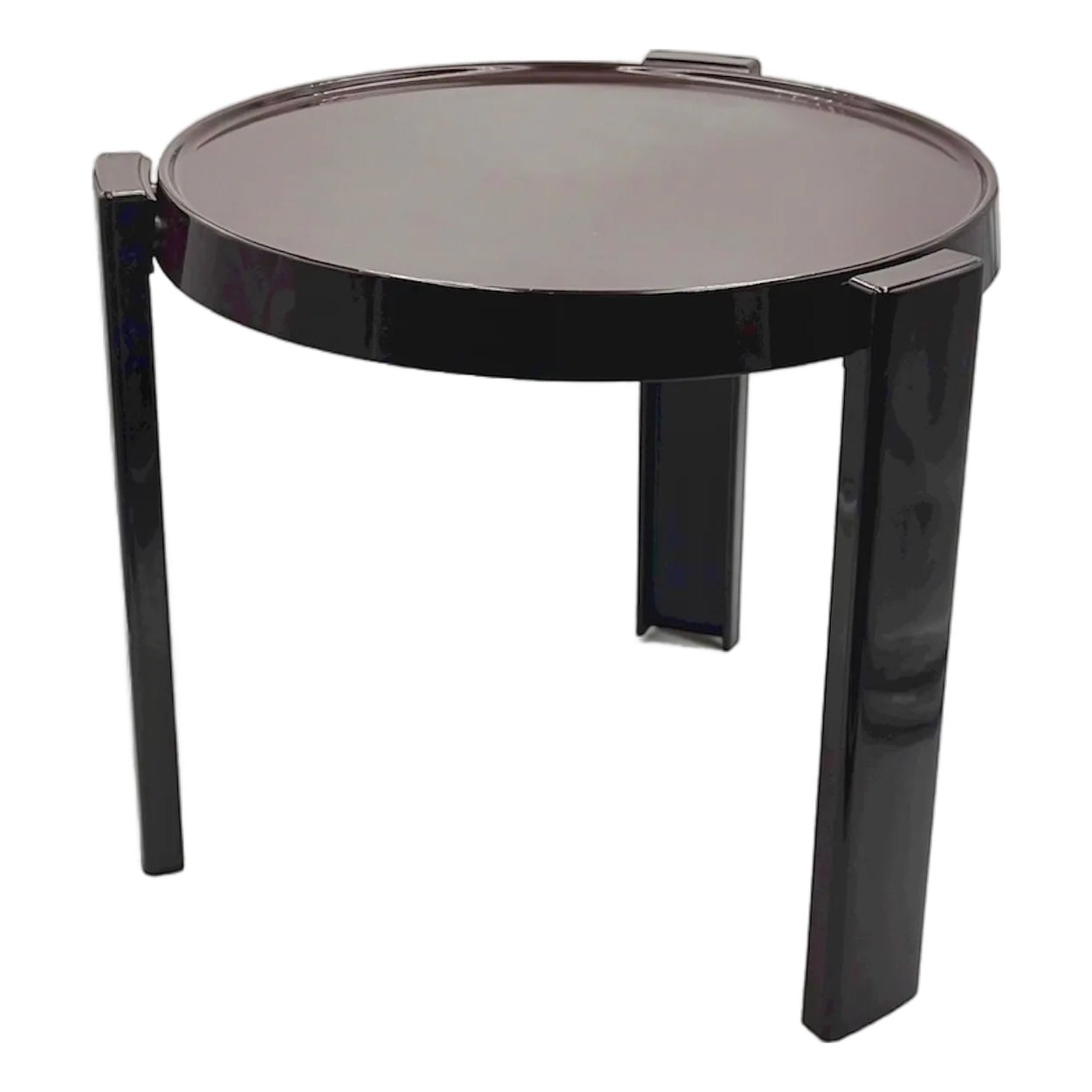 Italian Space Age Side Table in Brown Plastic, 1970s | Chairish