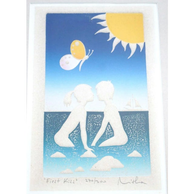 20th Century Vintage Color Intaglio Etching | Chairish