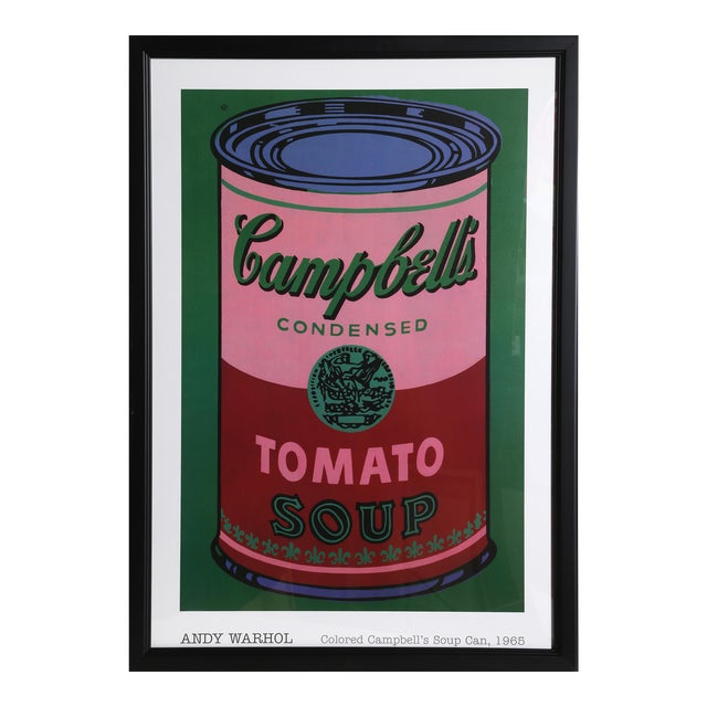 Colored Campbell's Soup Can, 1965, Andy Warhol Poster | Chairish