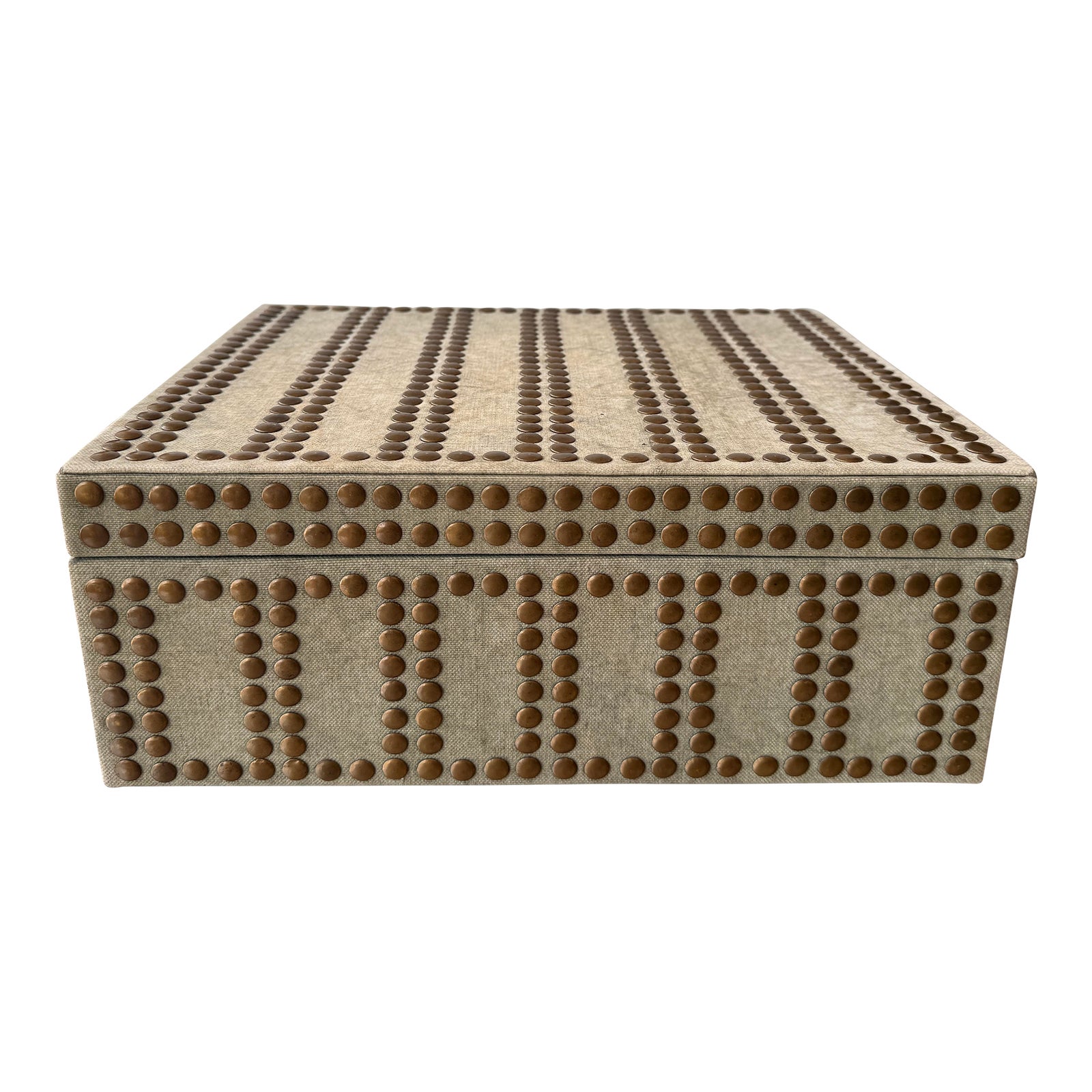 Formations Furniture Nailhead Decorated Box | Chairish