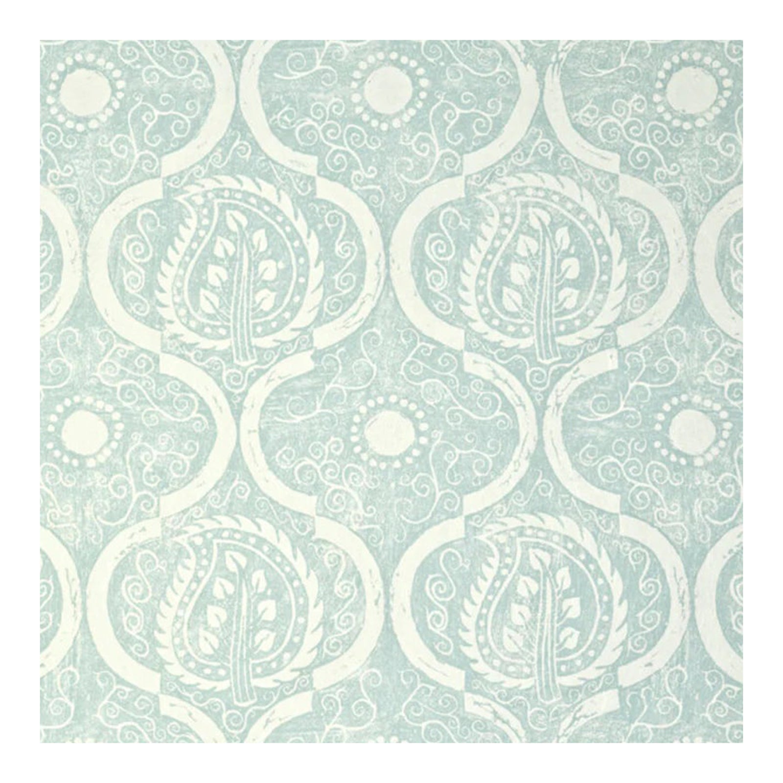 Persian Leaf Aqua Wallpaper | Chairish