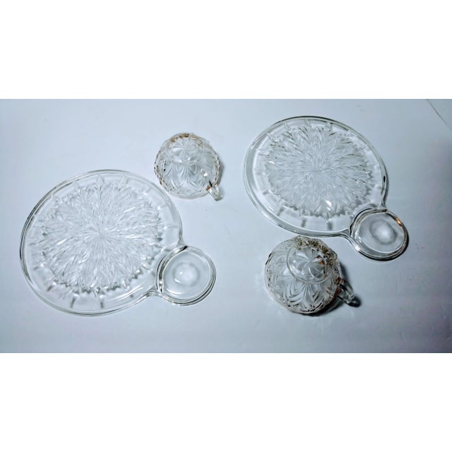 Vintage Jeannette Glass Company Snackset - Set of 4 | Chairish
