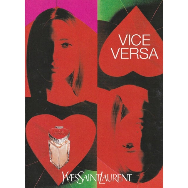 1999 Yves Saint Laurent - Vice Versa Poster | Chairish