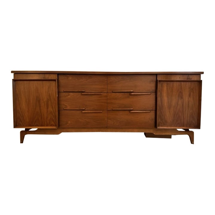 1970s Albert Parvin Style Walnut Dresser | Chairish