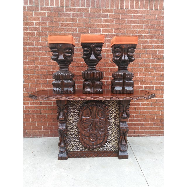 Rare Mid Century Witco Tiki Bar And Stools A Set Chairish
