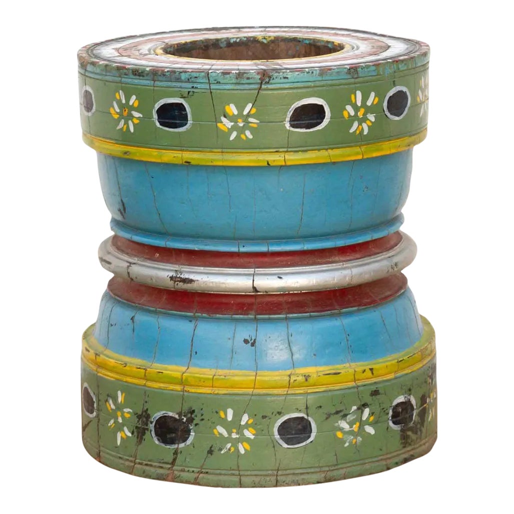 Mid 20th Century Festive Turned Rice Grinder | Chairish