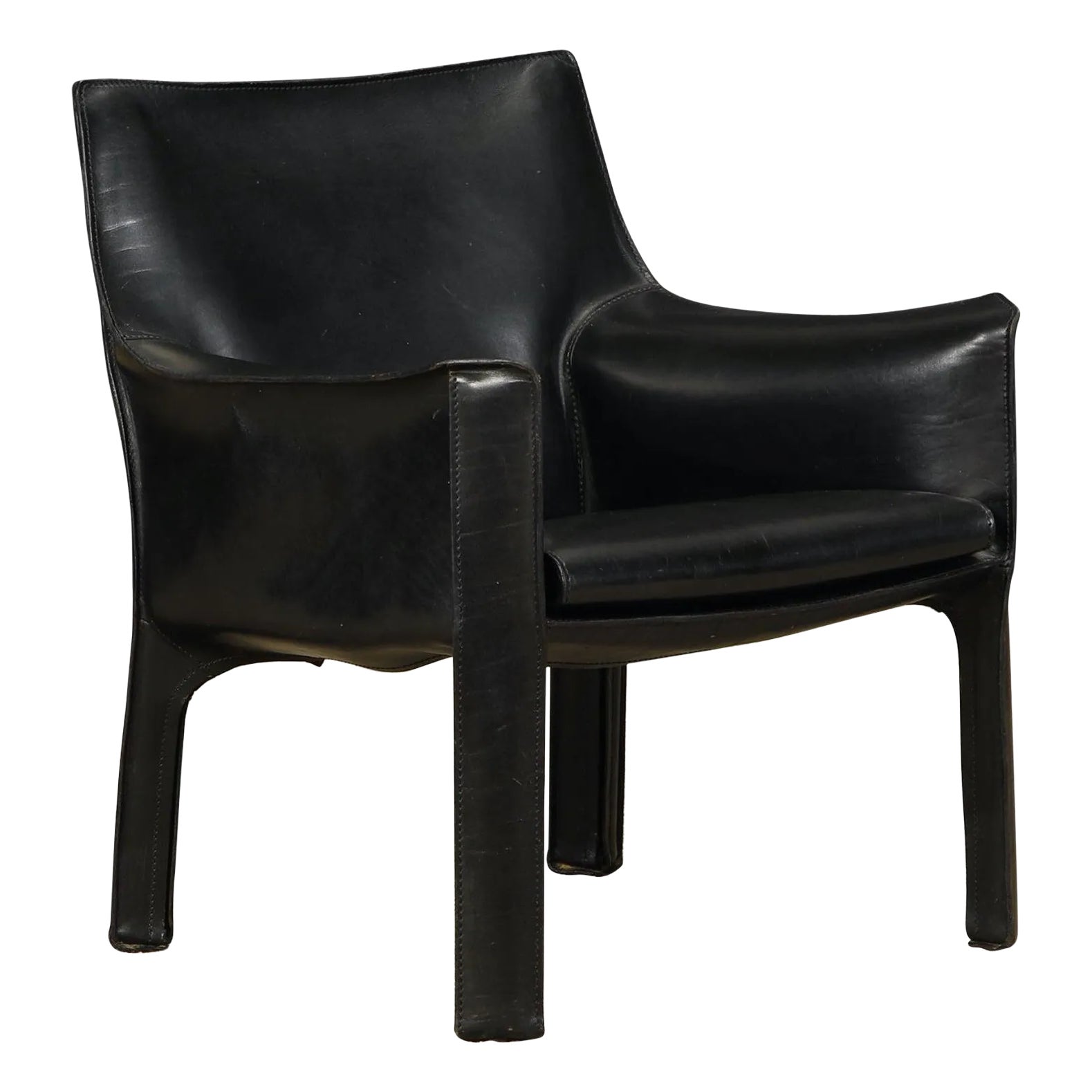 Mario Bellini for Cassina 'Cab 414' Leather Lounge Chair, Signed, circa ...