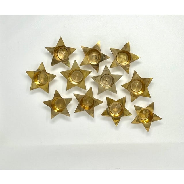 Vintage Solid Brass Star Shaped Votive Holder | Chairish