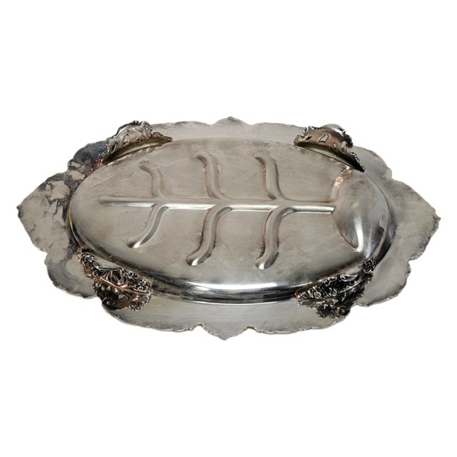 Webster Wilcox Sliver Plate Meat Serving Tray/Platter | Chairish